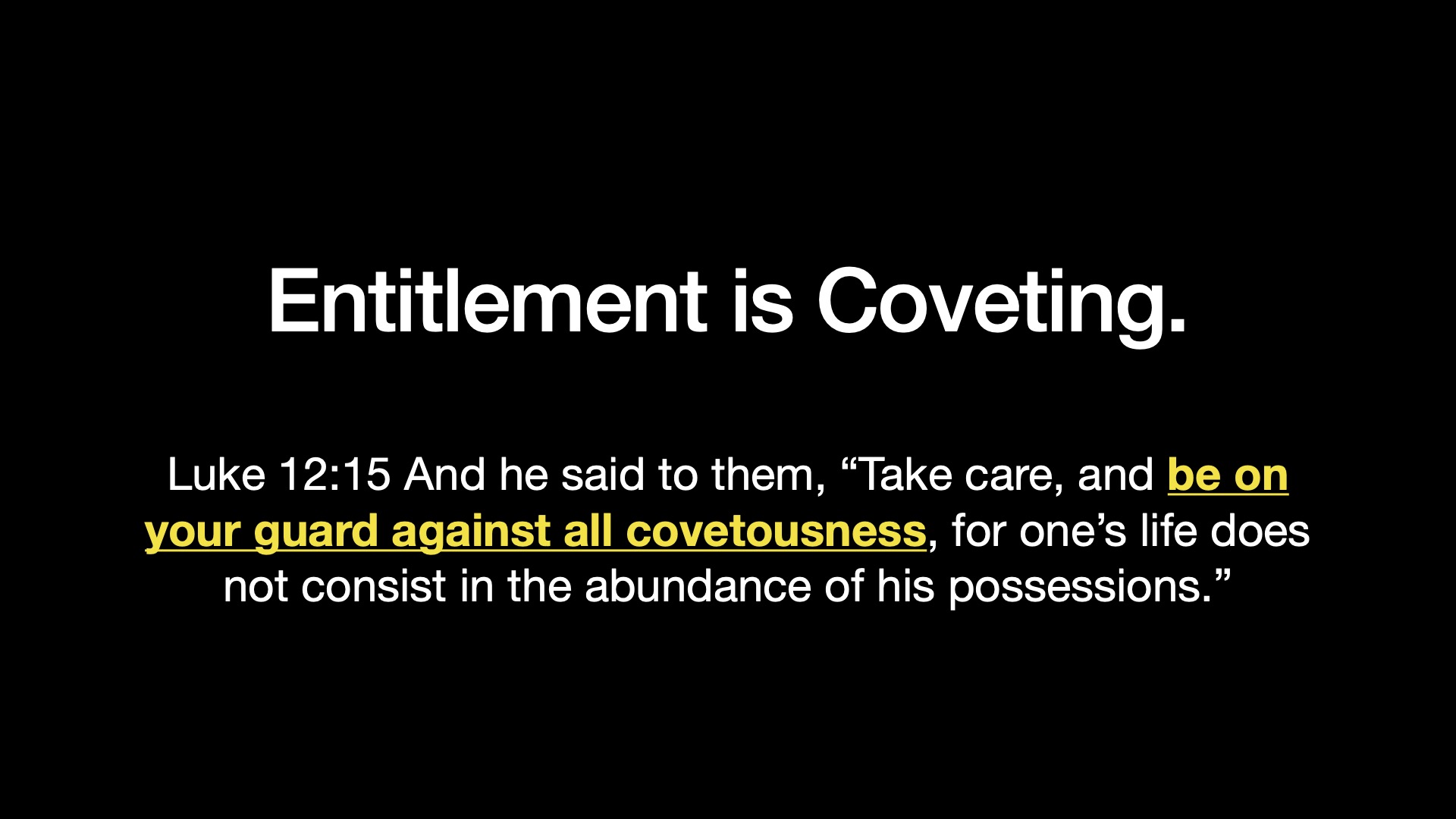 Entitlement is Coveting - Rachel Chahanovich - BOLM Media